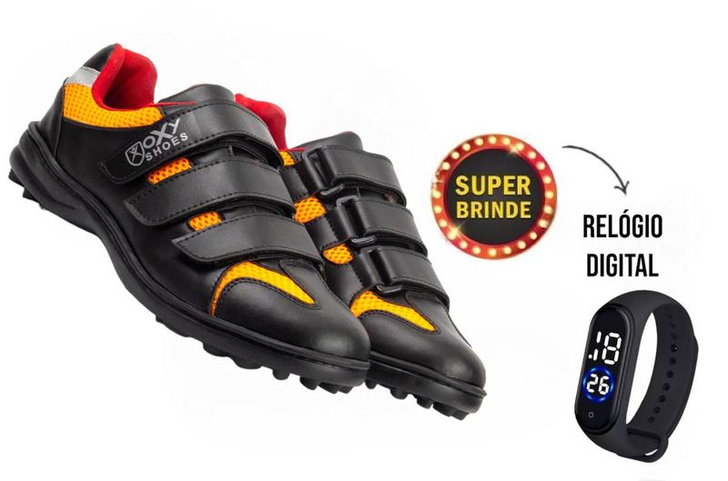 Sapatilha Adulto e Infantil Mtb Speed Ciclismo Tênis Bike Oxy Sport + Relógio - Oxy Shoes ...