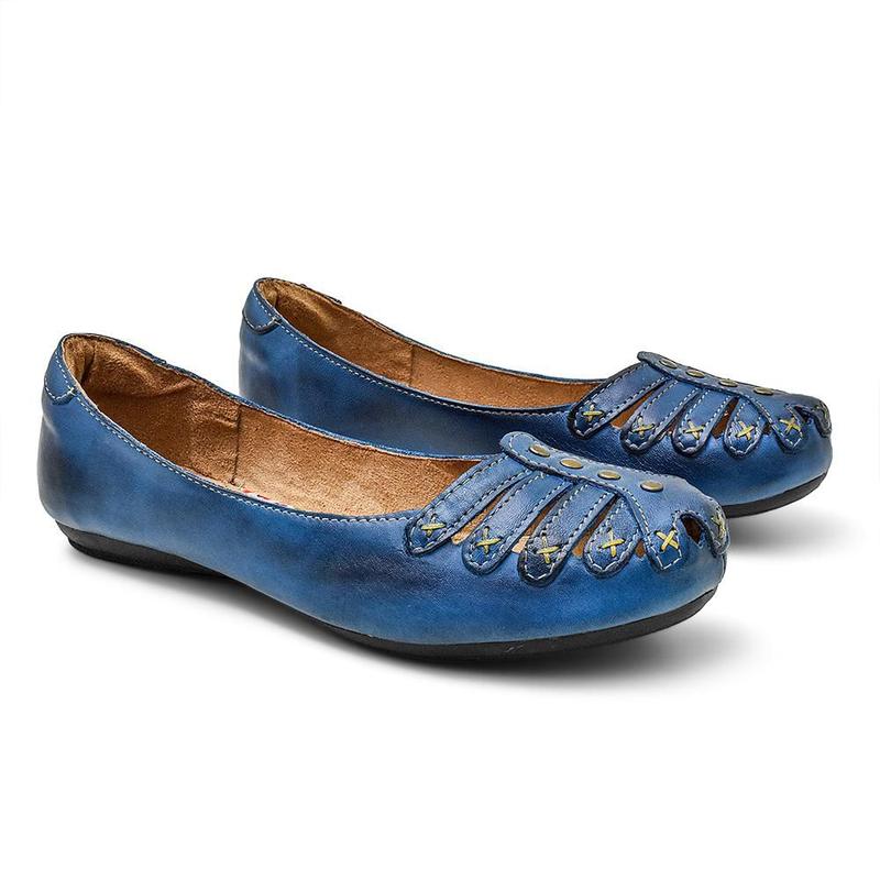 Sapatilha Feminina Couro Bico Redondo Moderna Macia Conforto - Bruna ...