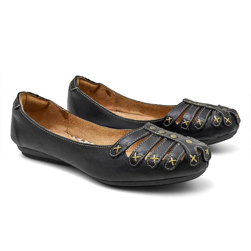 Sapatilha Feminina Couro Bico Redondo Moderna Macia Conforto - Bruna ...