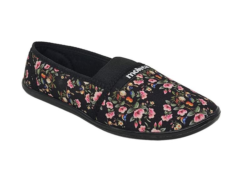 Sapatilha Feminina Moleca Elástico e Pano Calce Fácil 52059 - Sapatilha ...