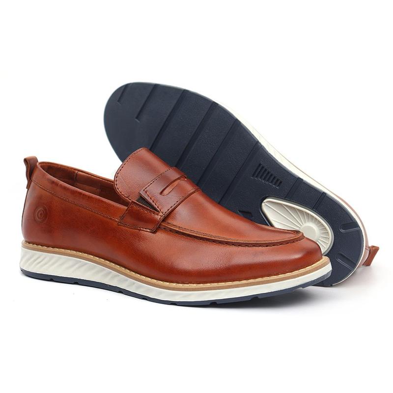 Sapato de Couro Casual Masculino Loafer Elegante Social Monk - BLL ...
