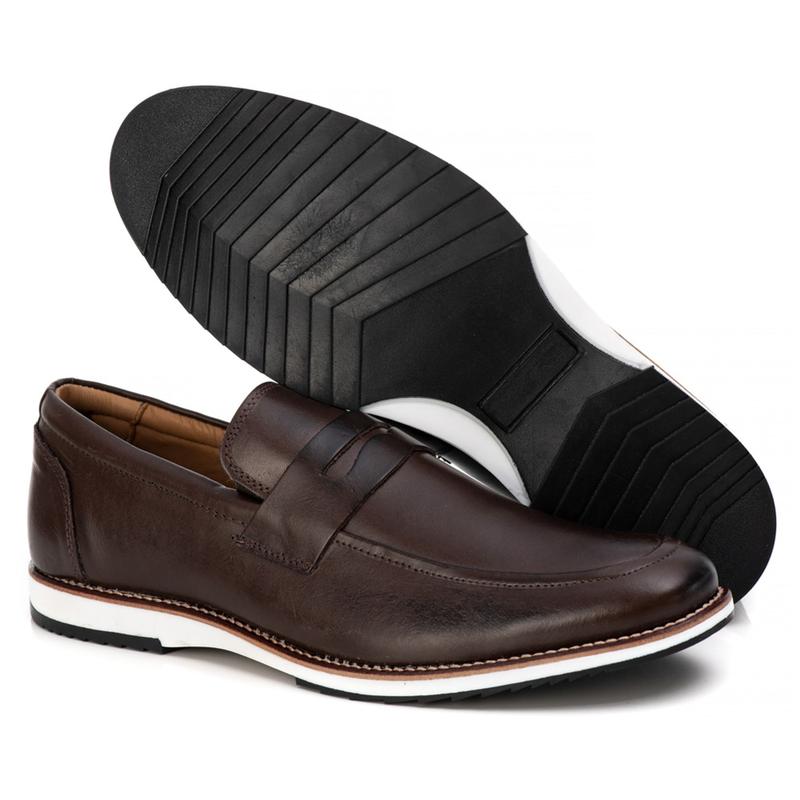 Sapato Masculino Loafer Premium Em Couro Confort - Tchwm Shoes - Loafer ...