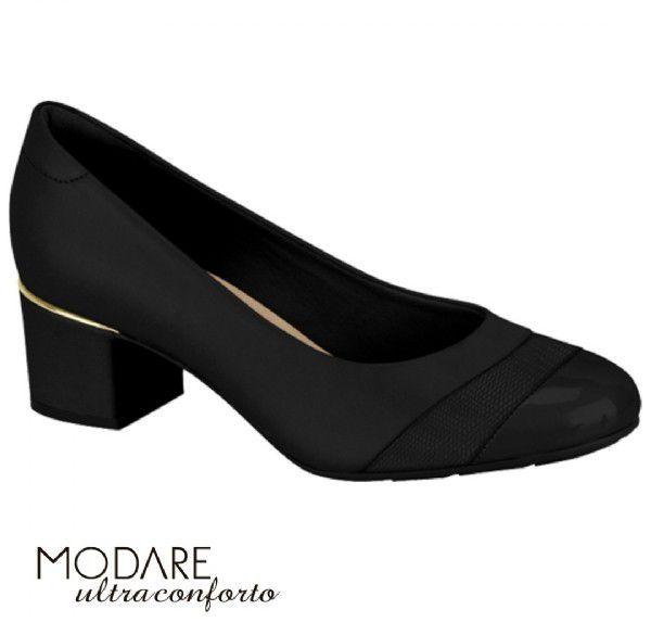 Sapato Preto Napa Modare 7316232 - Modare Ultra Conforto - Sapato ...