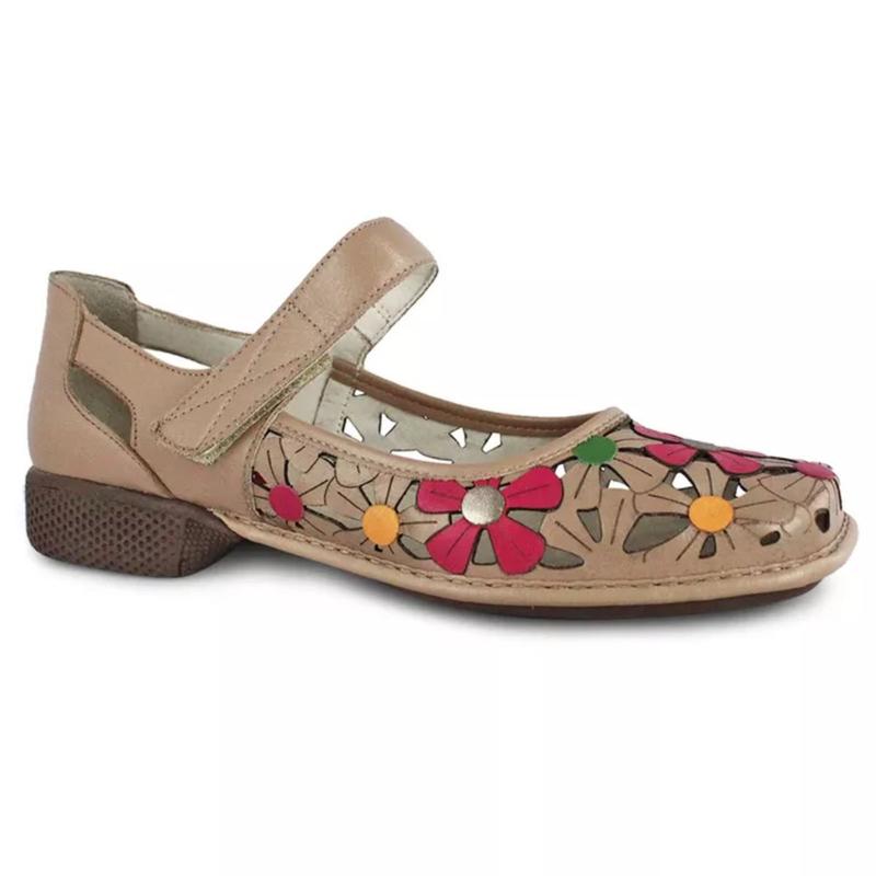 Sapato Sapatilha Feminina J Gean Retrô Vintage Em Couro Confortável ...