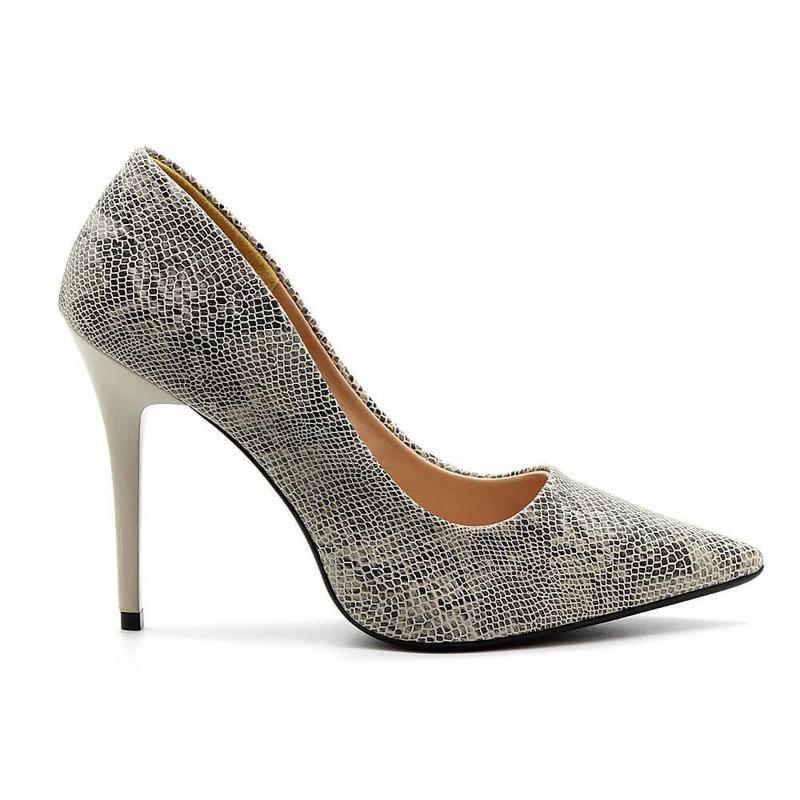 Scarpin Royalz Cobra Salto Alto Fino Penélope Python Preto - Scarpin Feminino - Magazine Luiza