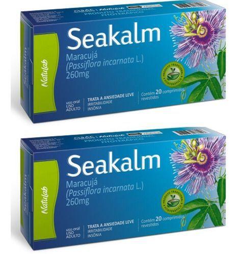Seakalm 20 Comprimidos Kit Com 2 Caixas - Calmante Natural - Natulab ...