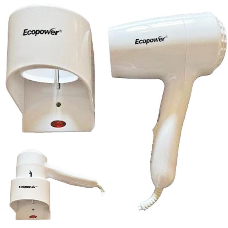 Secador De Cabelo 1500w Com Suporte De Parede Ecopower Para Banheiro Hotel Motel Pousada Spa ...