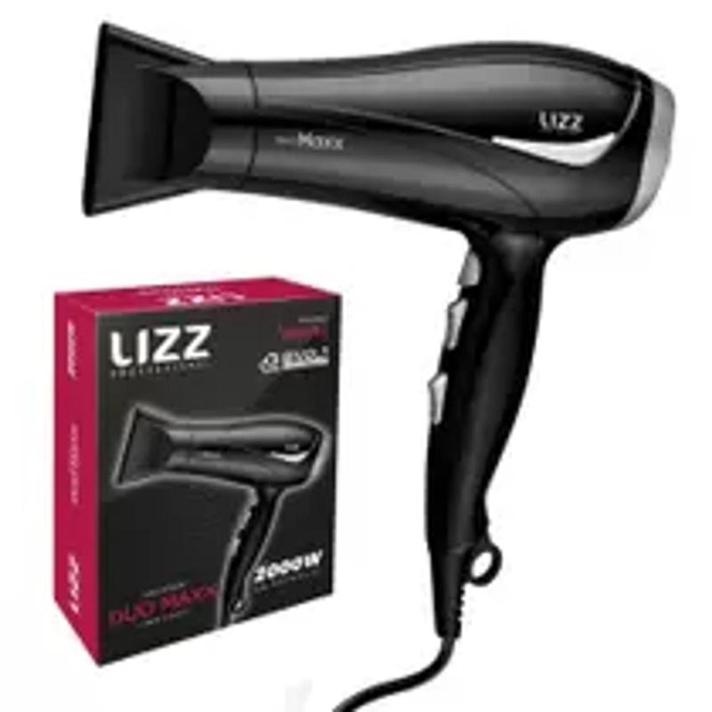Secador de Cabelo Duo Maxx Bivolt 2000w Lizz Preto Profissional ...