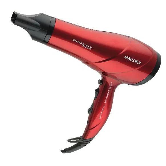Secador de Cabelo Ion Pro 4000 - 2000W - Vermelho - Bivolt - Mallory ...