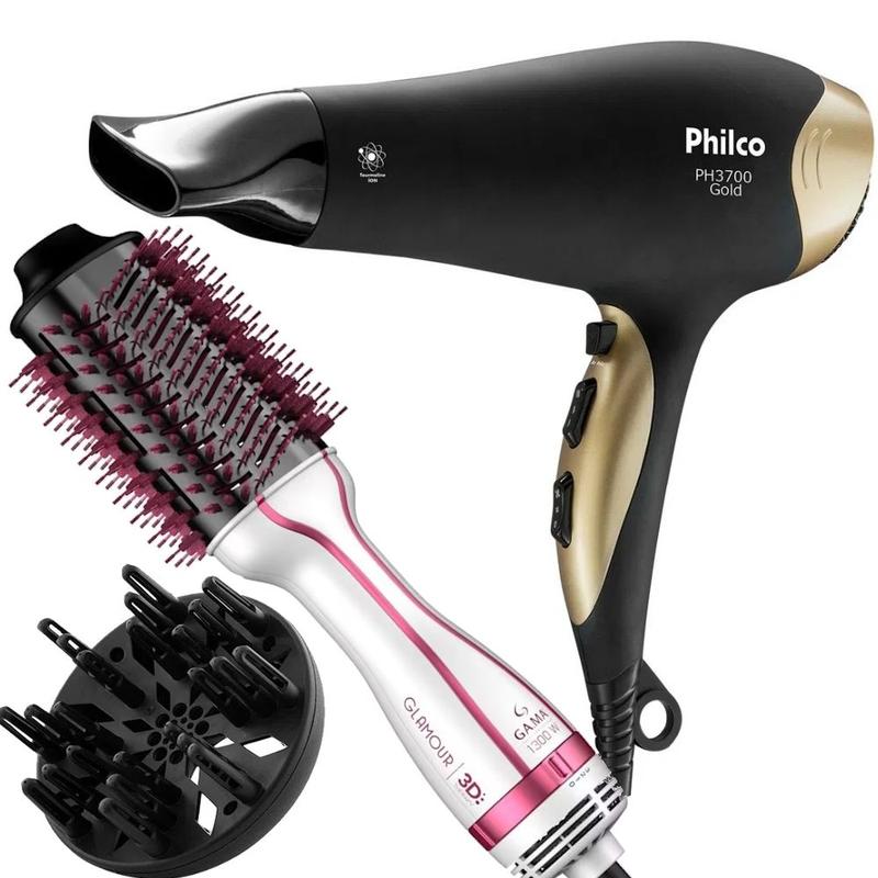 Secador De Cabelo Philco 3700p Ion Emborrachado 2100w Ar Quente Frio ...