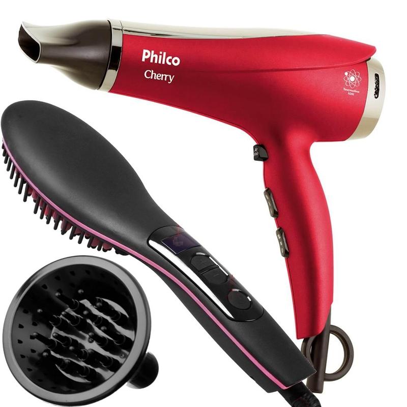 Secador De Cabelo Philco Cherry 2100w Ions Ar Quente e Frio Difusor ...