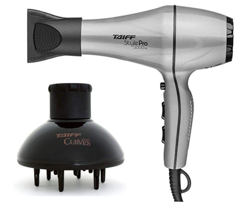 Secador de Cabelo Taiff Style Pro 2000w Prata 110V com Difusor ...