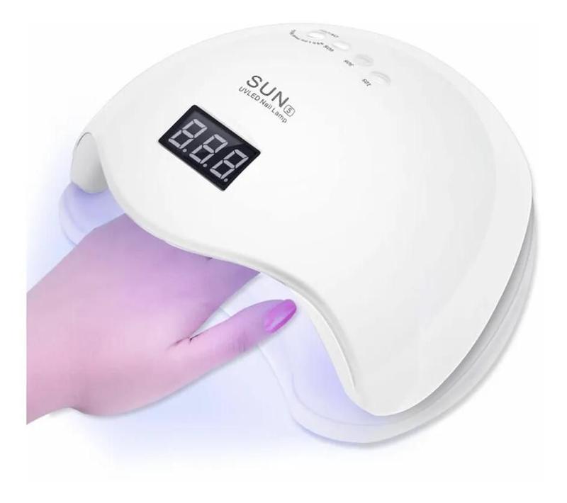 Secador de unhas com lâmpada de led sun 5, uv, para todos os géis, 24 lâmpadas de secagem ...