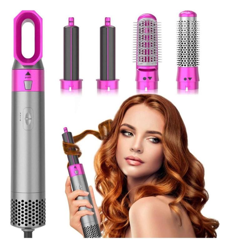 Secador Eletrico Modelador Alisador Mult-Funções 5X1 Bivolt - Shopping ...