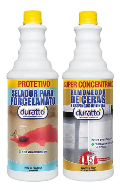 Selador para porcelanato 1L + Removedor de ceras Duratto 1L - Rende ...