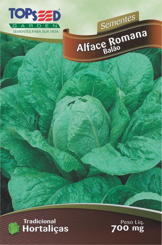 Semente Horta Alface Romana Balão - Topseed Garden - Sementes ...