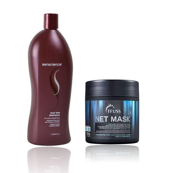Senscience Shampoo True Hue 1L+Truss Net Mask 550g - Kit de Tratamento ...