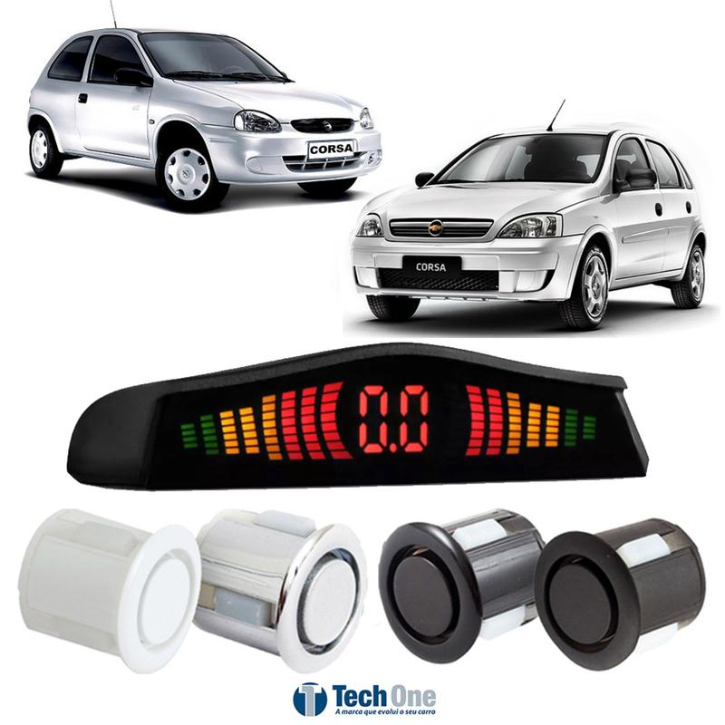 Sensor De Estacionamento Ré Display Led Chevrolet Corsa - Tech One ...