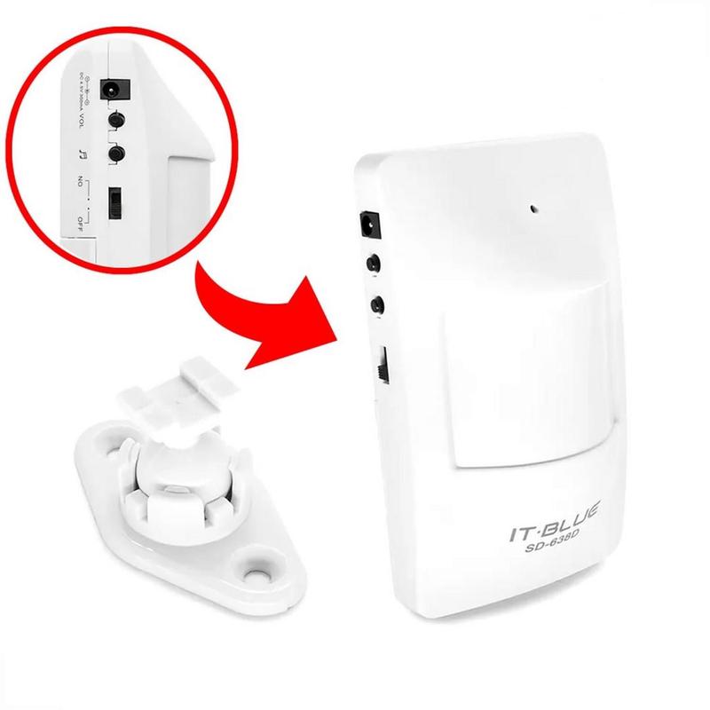 Sensor de Presença Sonoro Comércio Loja Porta Passagem Alerta Detector ...