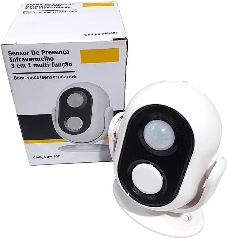 Sensor Detector De Presença Alarme Sonoro Voz Bem Vindo - B-Max ...