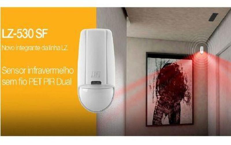 Sensor Sem Fio alcance Até 200 Mts Lz-530 Jfl - Sensor de Presença ...