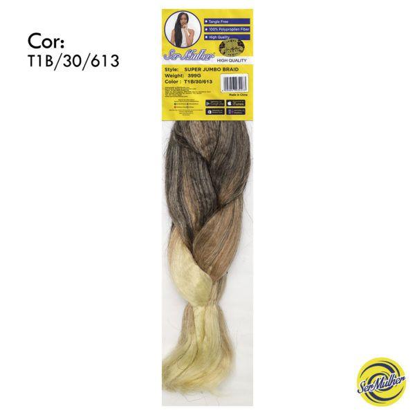 Ser Mulher Fibra Super Jumbo - Cor T1B/30/613 399g - Mega Hair ...