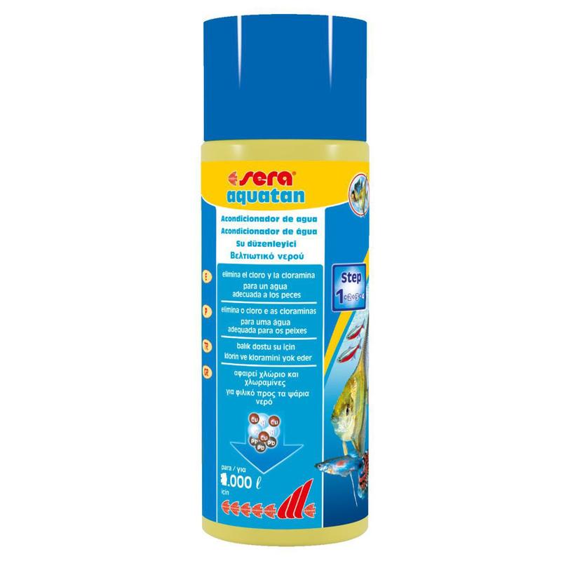 Sera Aquatan 500ml Remove Cloro Cloramina e Metais Pesados - Substrato ...