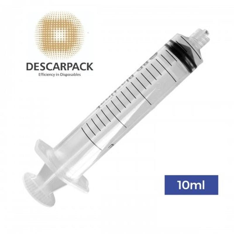 Seringa 10ml Sem Agulha bico Luer Lock 100 Unidades Descarpack ...