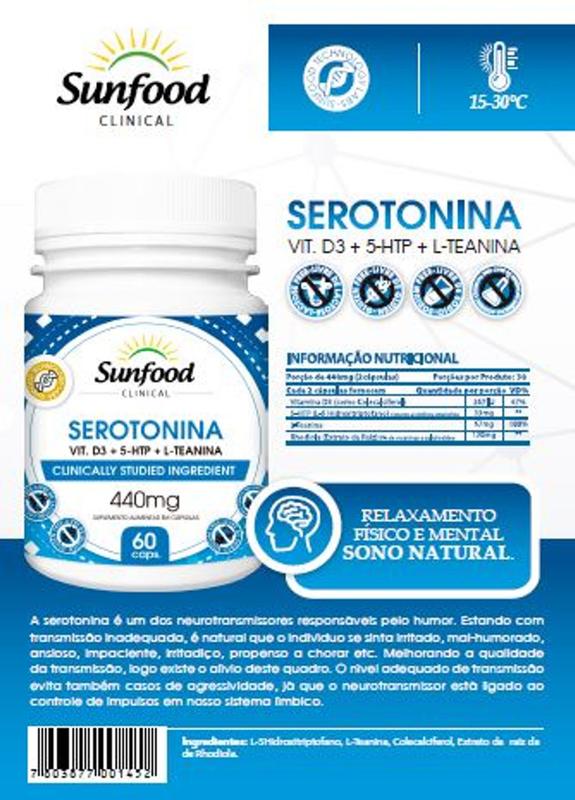 Serotonina 440mg 60 cápsulas sunfood clinical - SUNFOOD CLINICAL U.S.A ...