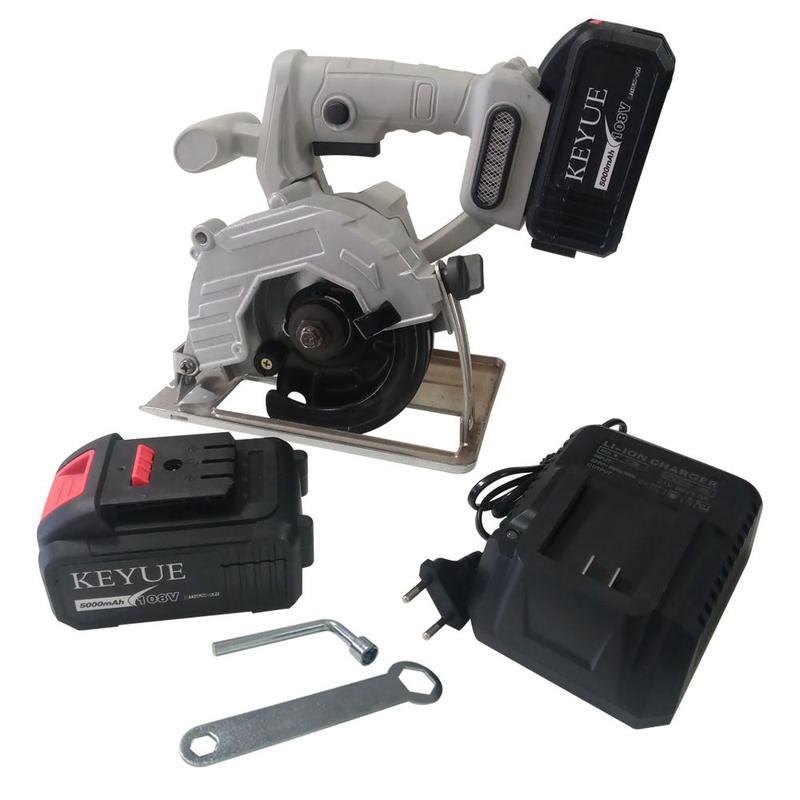 Serra Circular Elétrica Á Bateria 108V Sem Fio 220V + 2 Baterias e ...