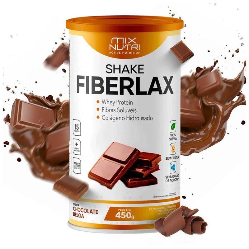 Shake Fiber Lax Sabor Chocolate Belga 450g - MIX NUTRI - Outros ...
