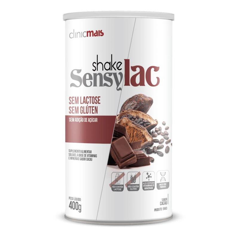 Shake Sensylac Sabor Cacau 400G Sem Lactose - Clinic Mais - Outros ...