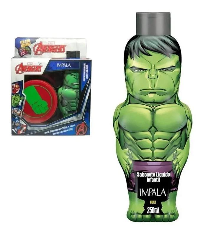 Shampoo 2x1 + Gel + Sabonete Impala Avengers Hulk 250ml - Produtos ...