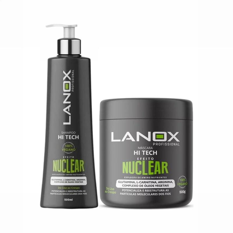 Shampoo 500ml + Máscara 500g Lanox Efeito Nuclear - Trihair - Kit de ...