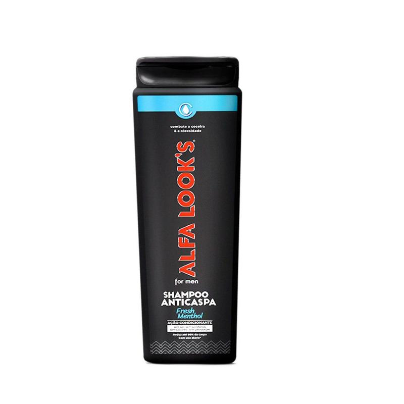 Shampoo Anticaspa Fresh Menthol Alfa Looks 400ml - AlfaLooks - Shampoo - Magazine Luiza