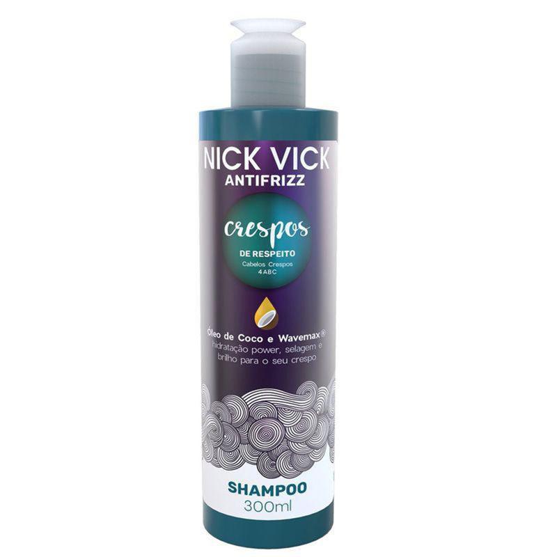 Shampoo Antifrizz Nick Vick Crespos - 300ml - Nick & Vick - Shampoo ...