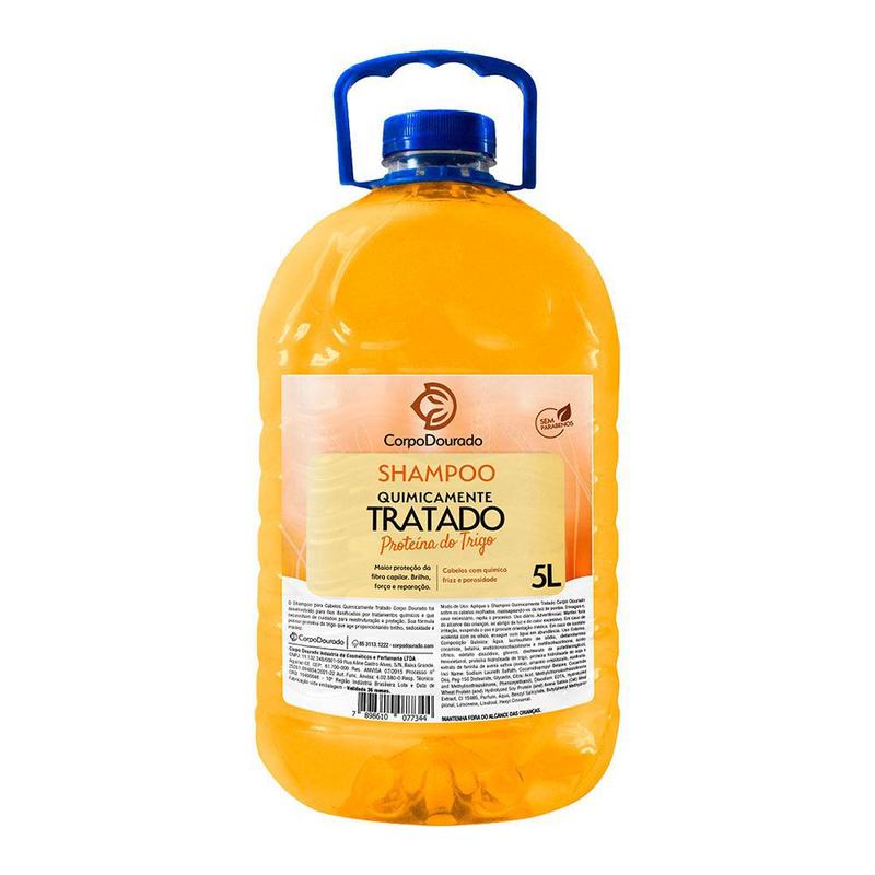 Shampoo Corpo Dourado Quimicamente Tratado Proteína do Trigo 5 Litros ...