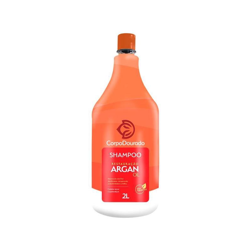 Shampoo Corpo Dourado Restauração Dos Fios Argan Oil 2L - Shampoo ...