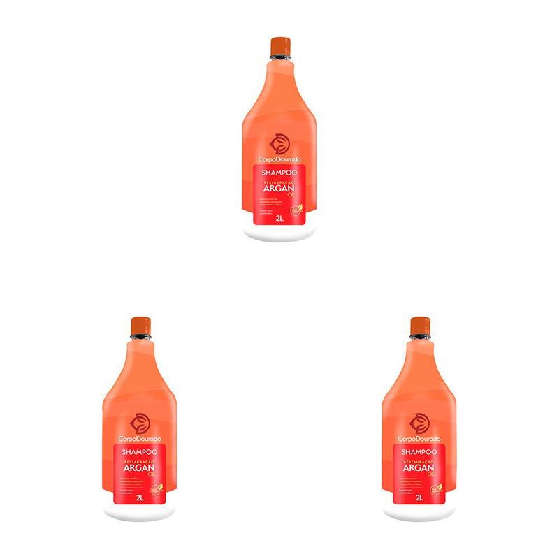 Shampoo Corpo Dourado Restauração e Reparação e Quebradiços Argan Oil ...