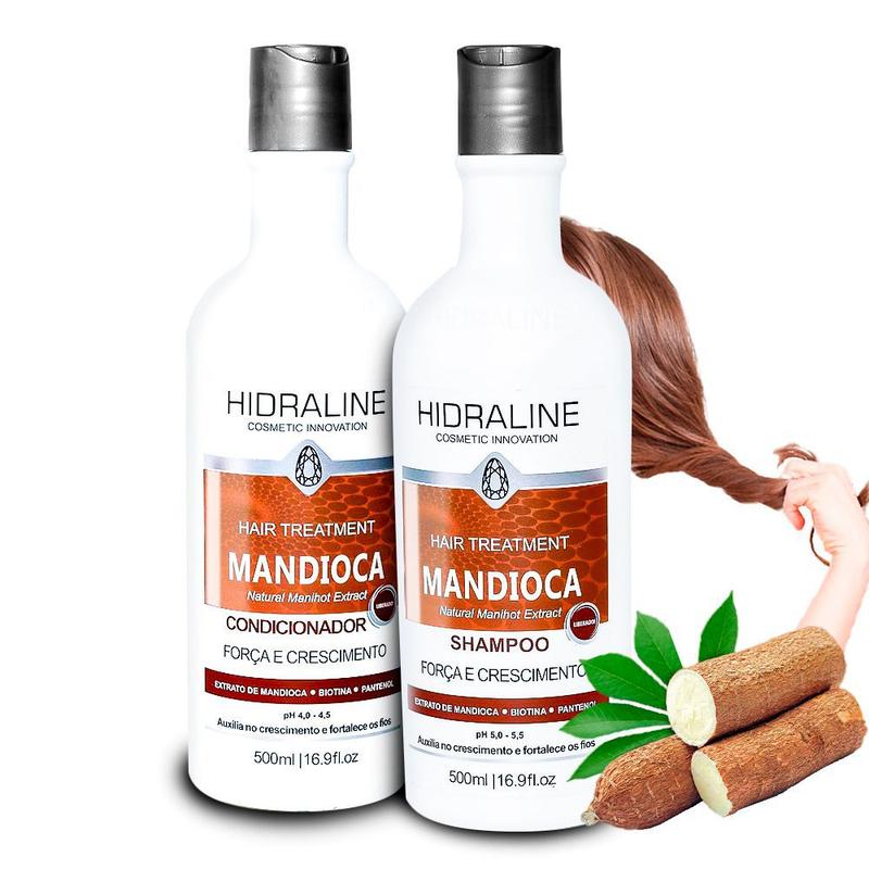 Shampoo Crescimento Capilar + Condicionador Hidraline 500mL - Kit ...