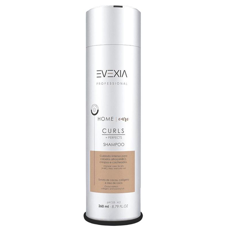 Shampoo Curls + Perfect Evexia Profissional -260Ml - Shampoo Profissional - Magazine Luiza