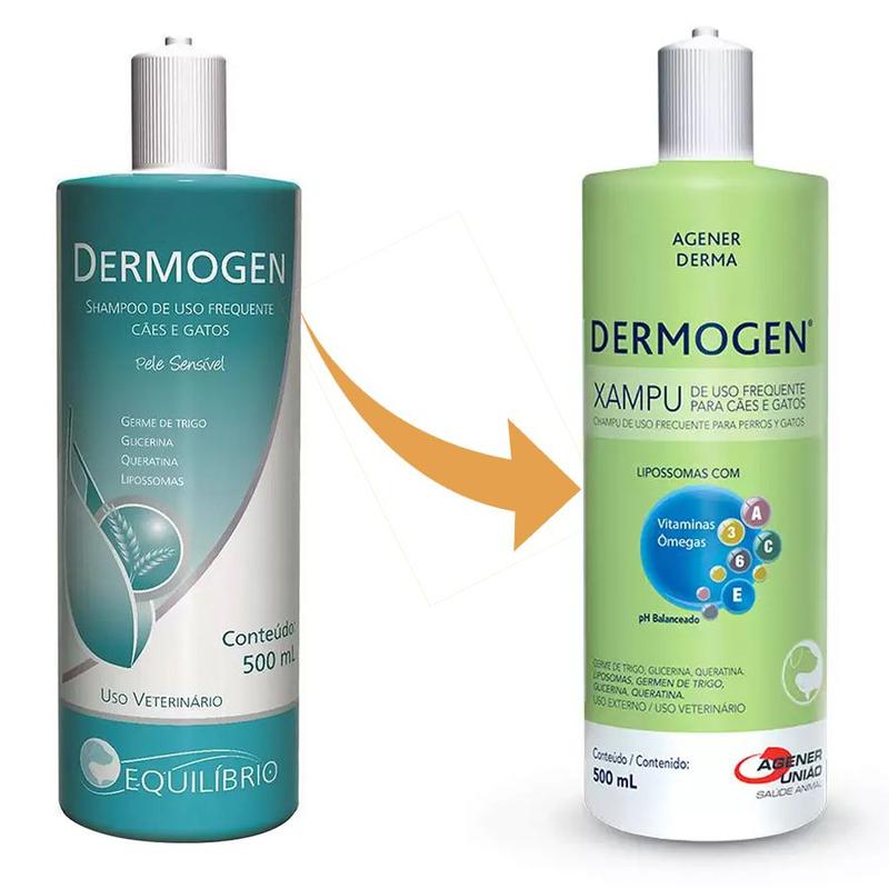 Shampoo Dermogen 500ml - AGENER UNIAO - Shampoo - Magazine Luiza