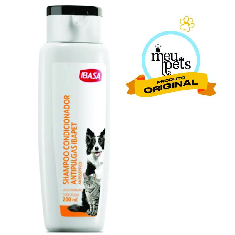 Shampoo e Condicionador Antipulgas e Carrapatos para Cães e Gatos Ibasa ...