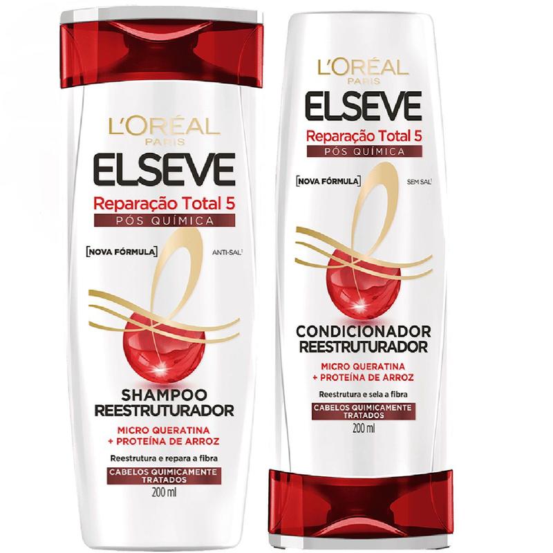 Shampoo e Condicionador Elseve Reparação Total 5 Pós Química Loreal ...