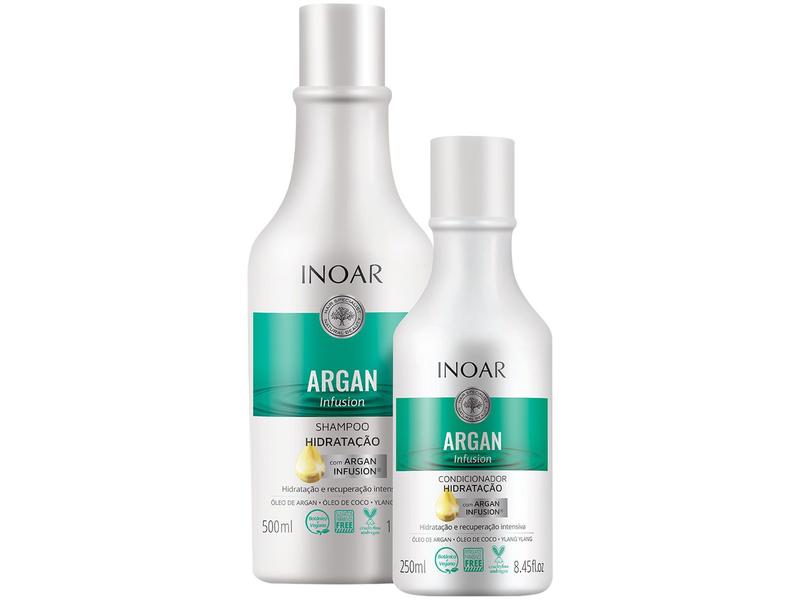 Shampoo e Condicionador Inoar Argan Infusion - Hidratação - Cosméticos ...