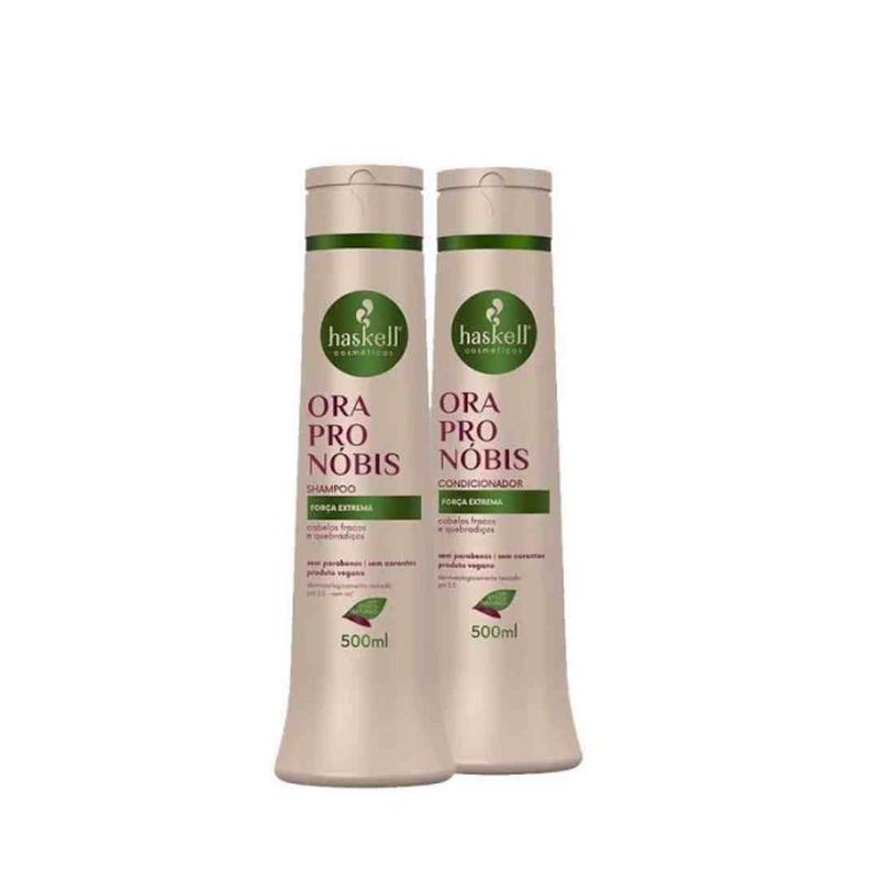 Shampoo e Condicionador Ora Pro Nóbis Haskell 500ml - Kit Shampoo e ...