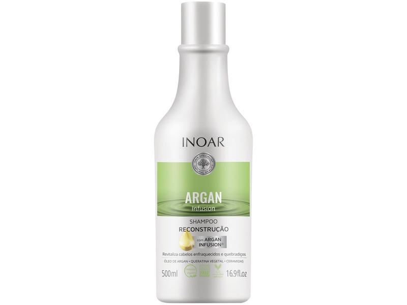 Shampoo Inoar Argan Infusion Reconstrução 500ml - Shampoo Sustentável ...