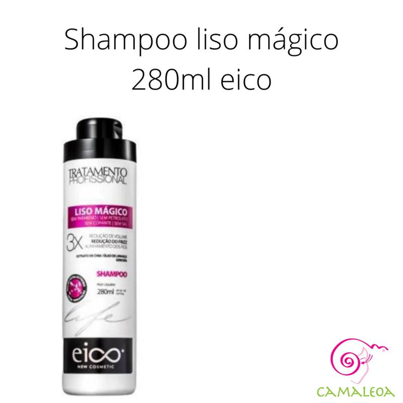Shampoo liso Mágico 280ml Eico - 7898558645513 - Shampoo - Magazine Luiza