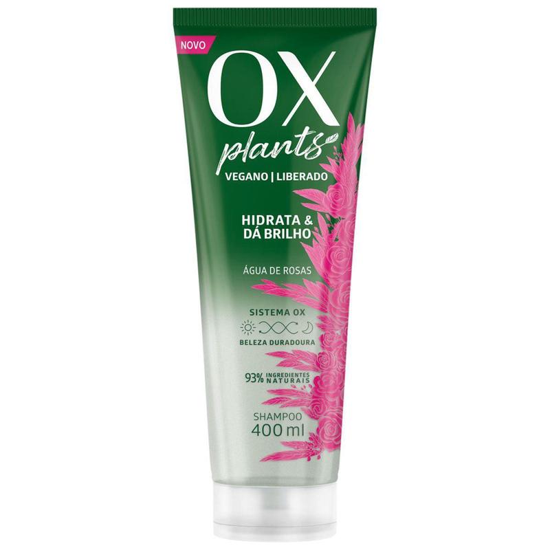 Shampoo OX Plants Hidrata e Dá Brilho 400ml - OX COSMÉTICOS - Shampoo ...