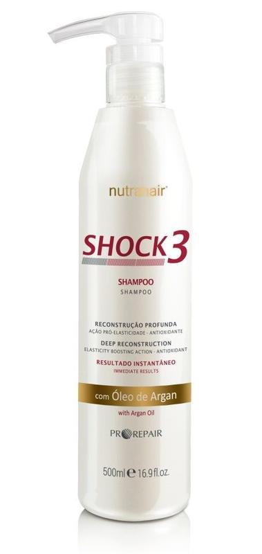 Shampoo shock3 oleo de argan pro repair 500ml nutrahair cabelos ...